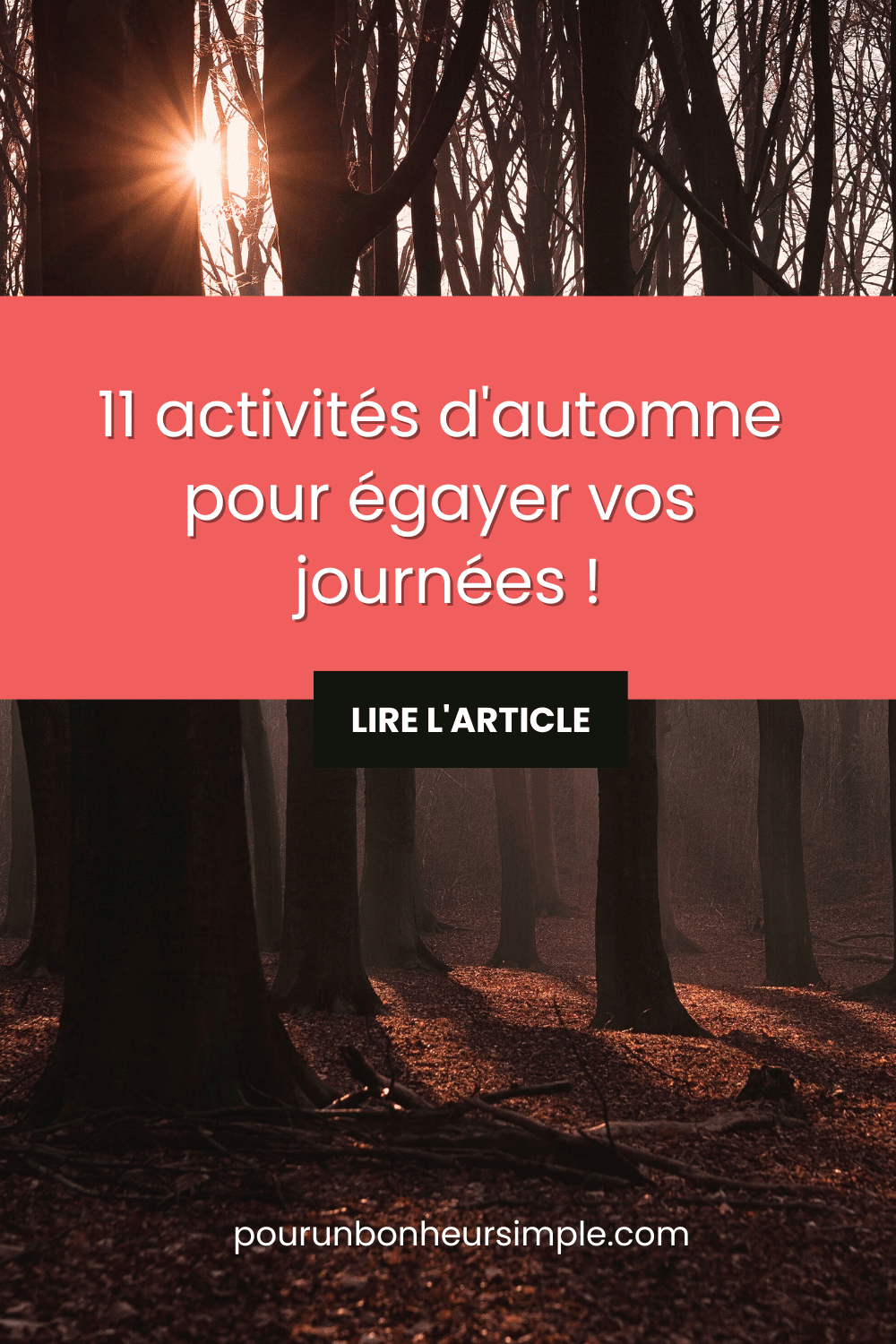 11 belles activités d'automne pour égayer vos journées!